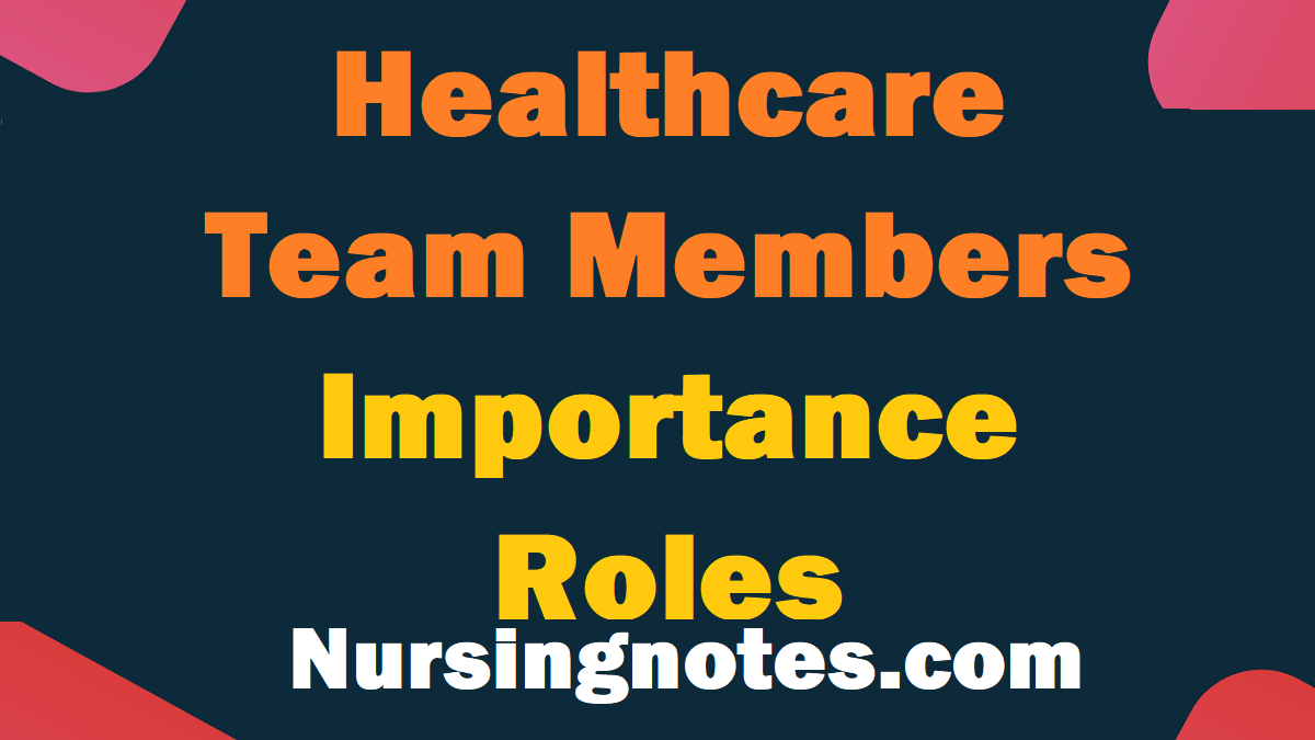 Healthcare Team Members Importance and their Roles - NursingNotes