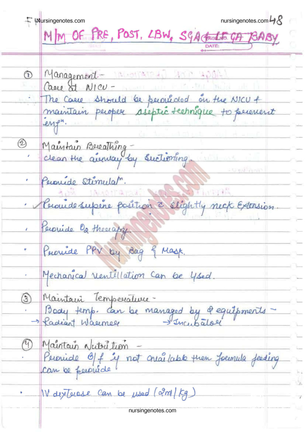 Child Pediatric Health Nursing Notes -BSC NURSING - NursingNotes