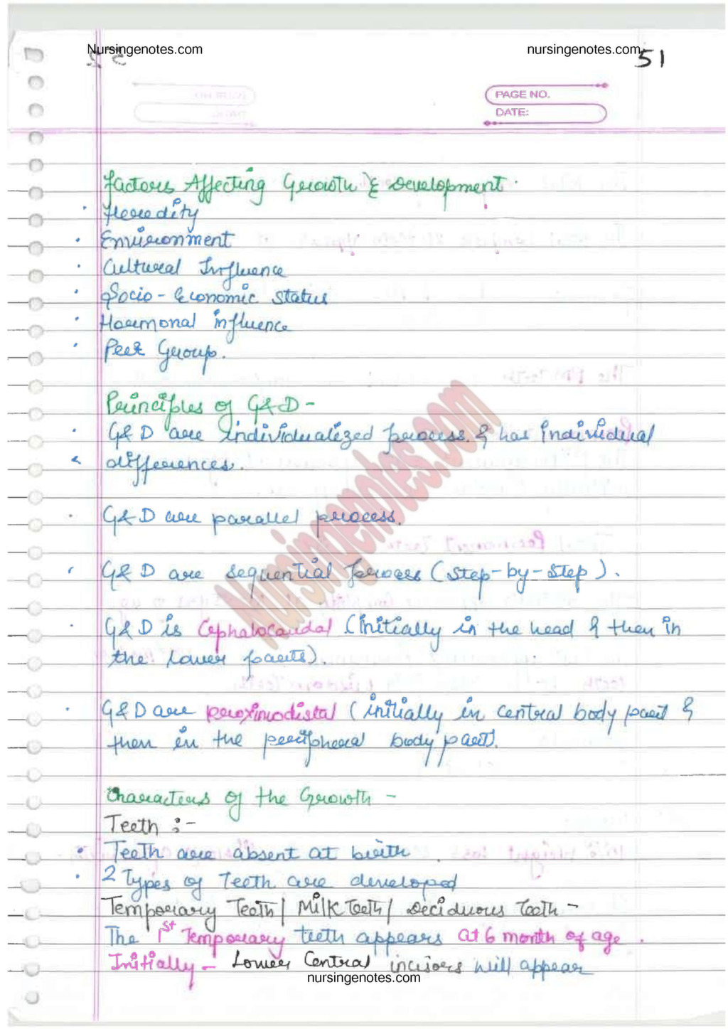 Child Pediatric Health Nursing Notes -BSC NURSING - NursingNotes